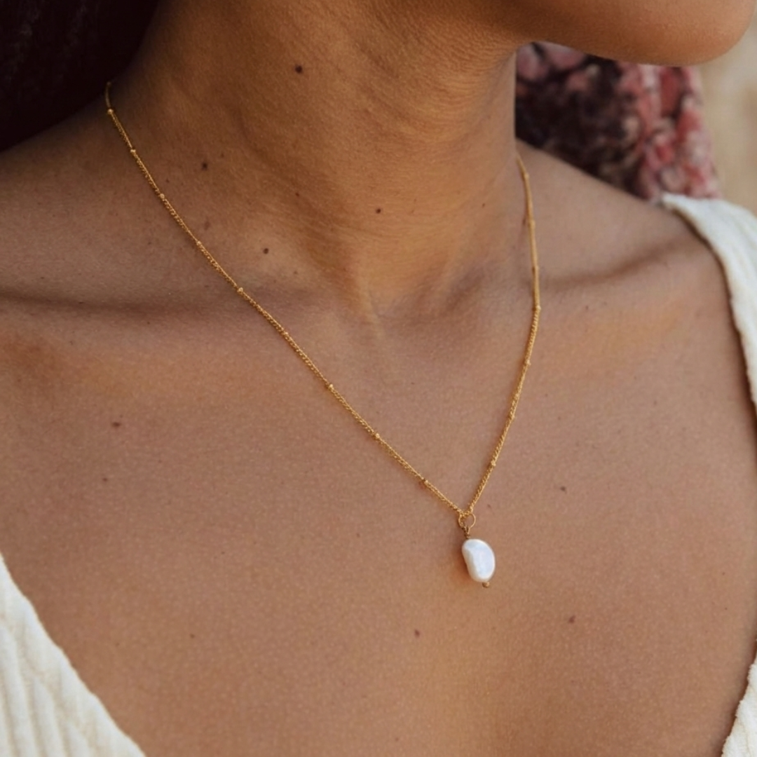 Ornate Pearl Pendant Necklace – Kora Jewelry